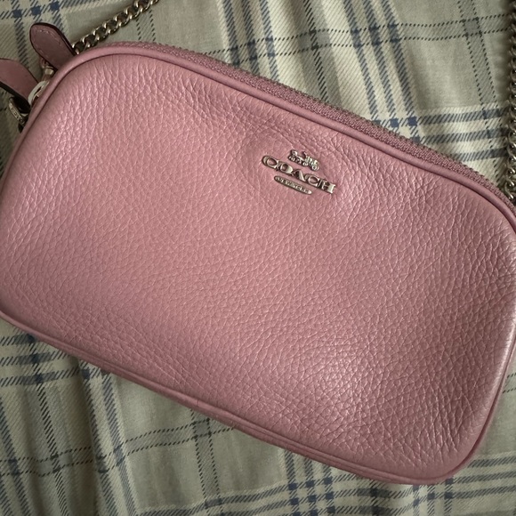Coach | Bags | Coach Pink Crossbody Bag With Silver Hardware And A ...